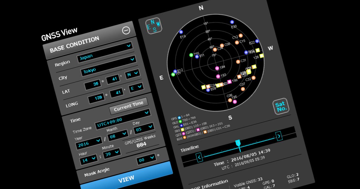 衛星配置表示アプリ（GNSS View）｜衛星配置表示アプリ（GNSS View）｜みちびき（準天頂衛星システム：QZSS）公式サイト - 内閣府